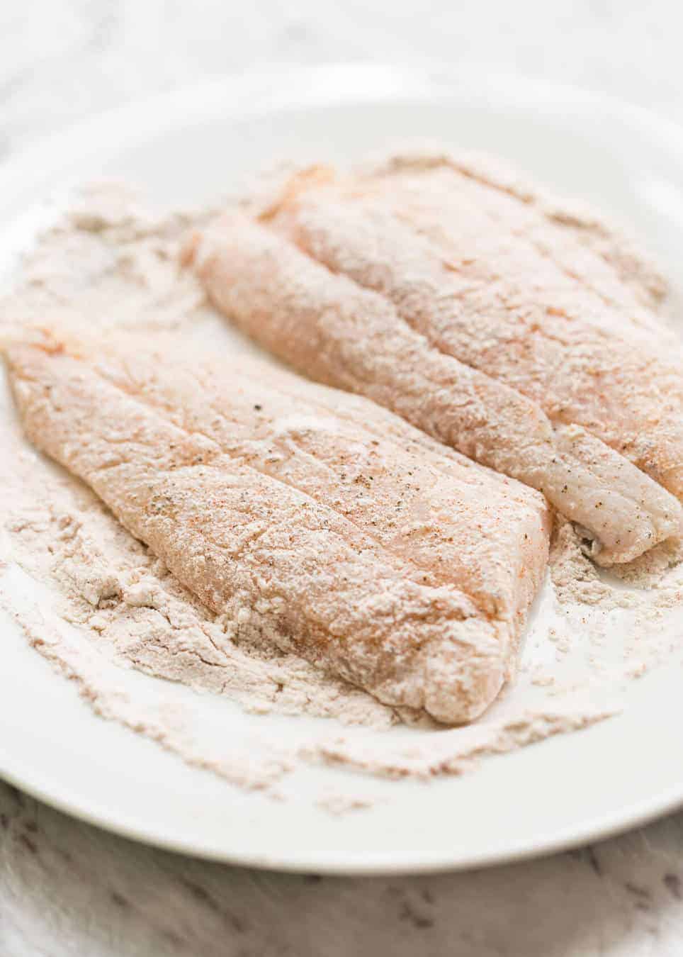 Can you coat fish in plain flour?