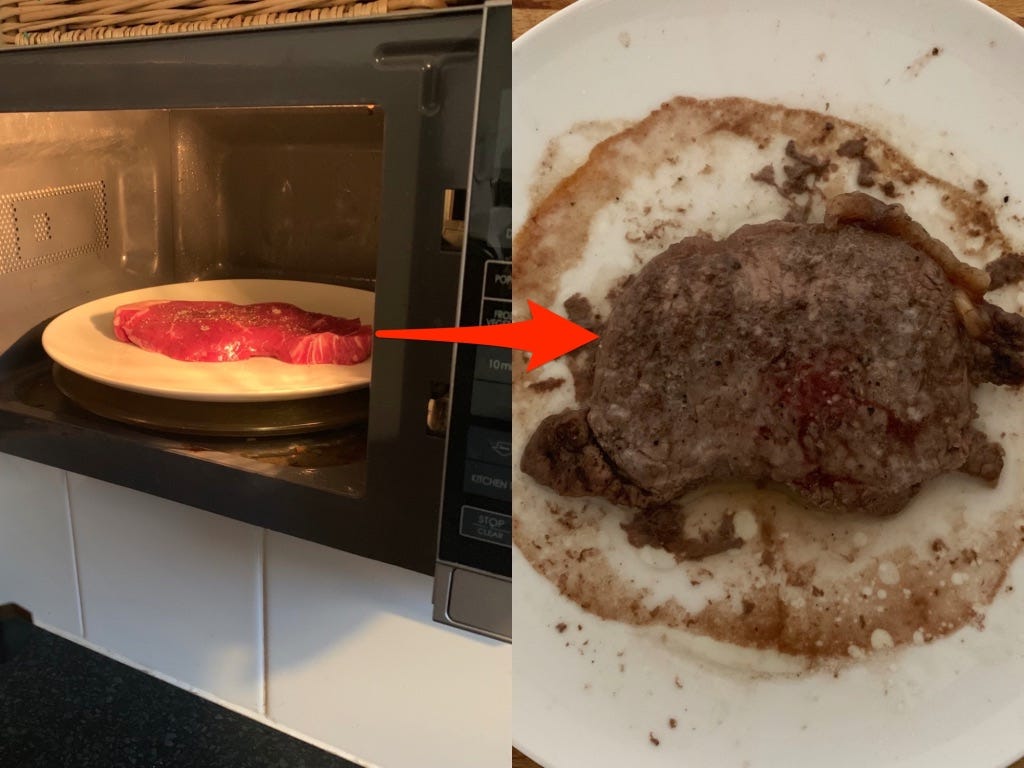 Can you cook beef in a microwave?