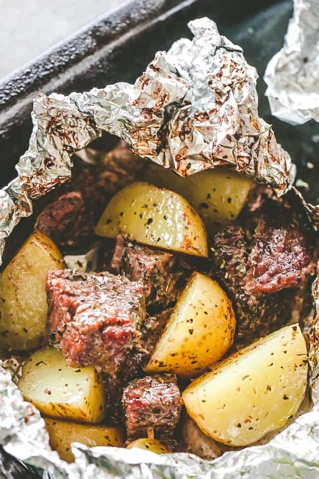 Can you cook beef wrapped in foil?