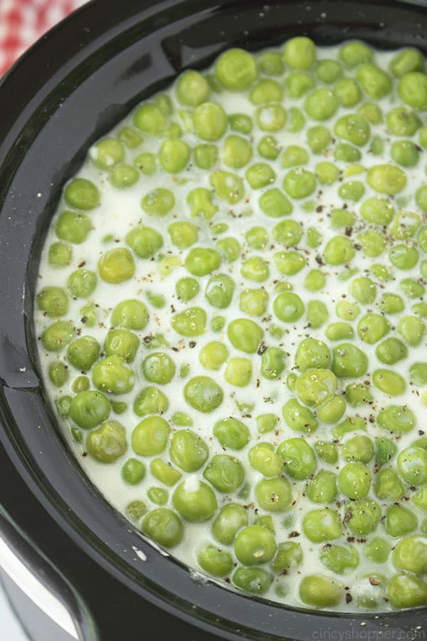 Can you cook frozen peas in crockpot?