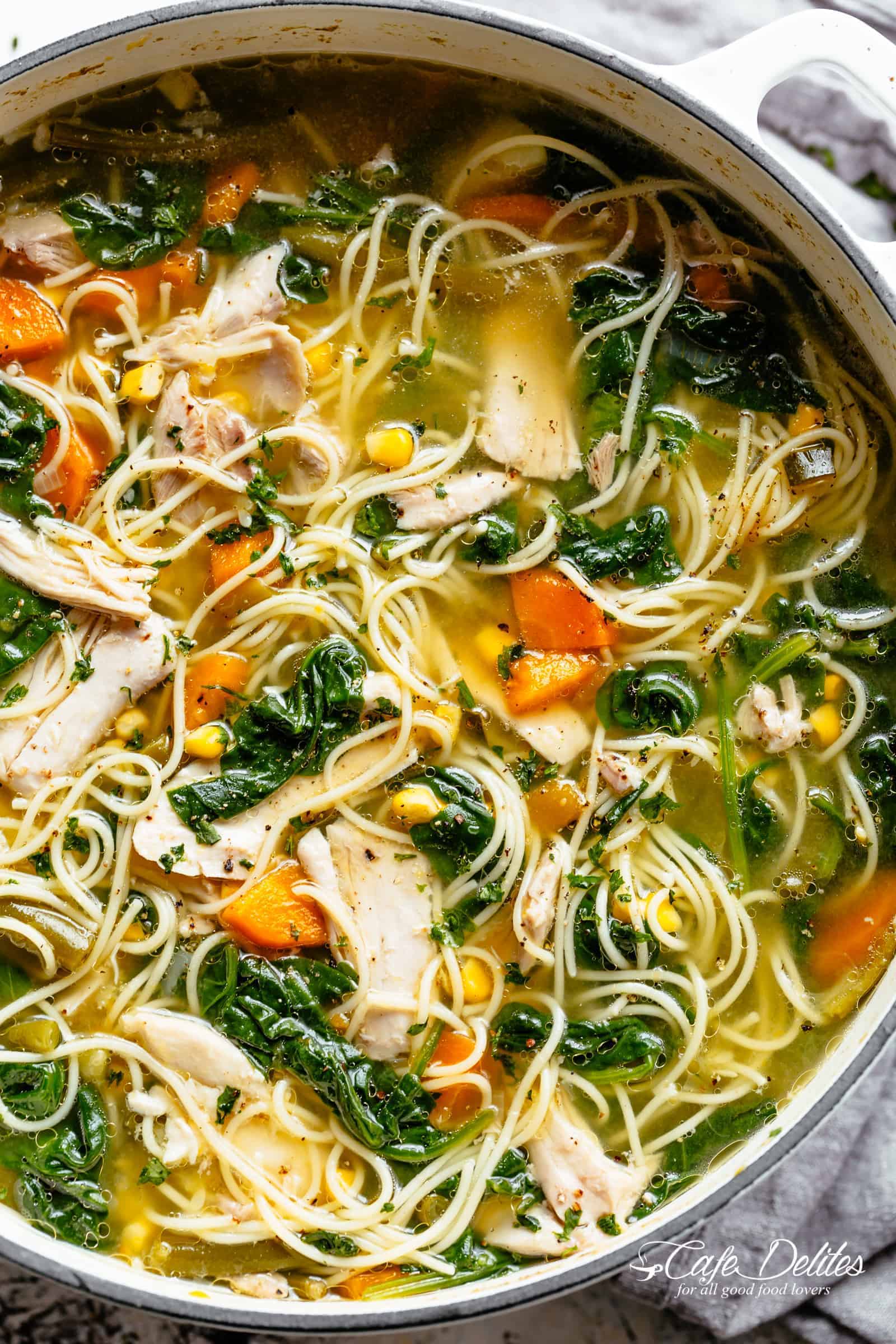 Can you cook noodles in broth for soup?