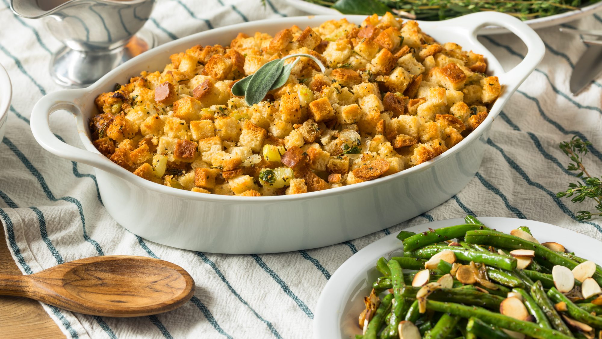 Can you cook stuffing and then reheat?