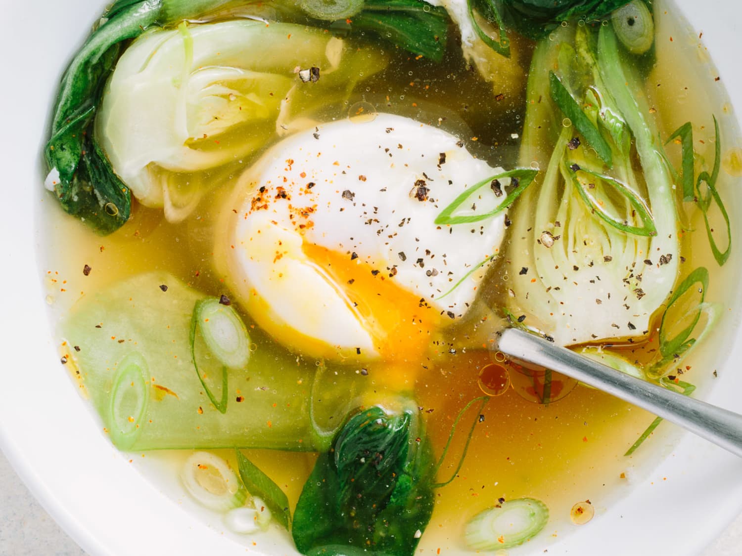 Can you crack an egg into soup?