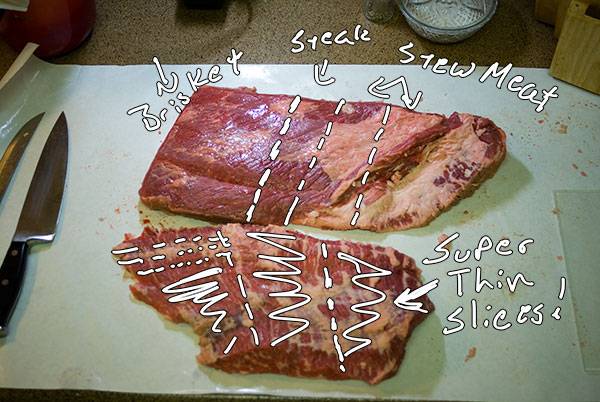 Can you cut up a large brisket?