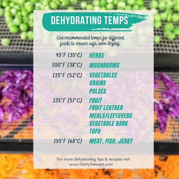 Can you dehydrate fruit at 165 degrees?