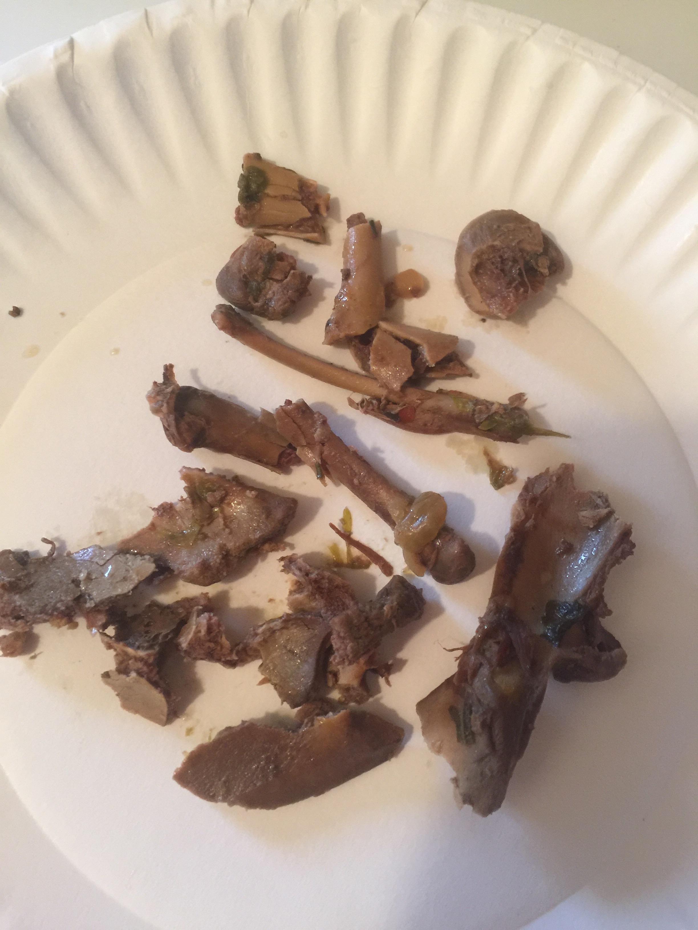 Can you eat bones from chicken bone broth?