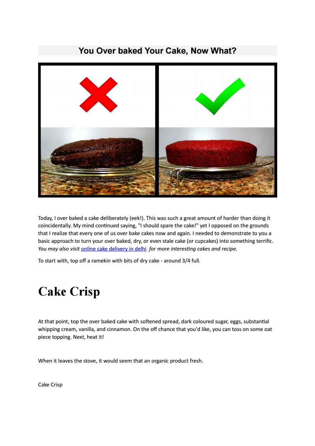 Can you fix an overbaked cake?