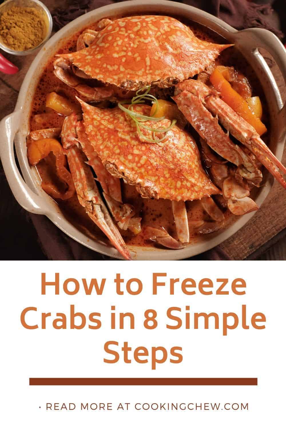Can you freeze cooked crab in milk?