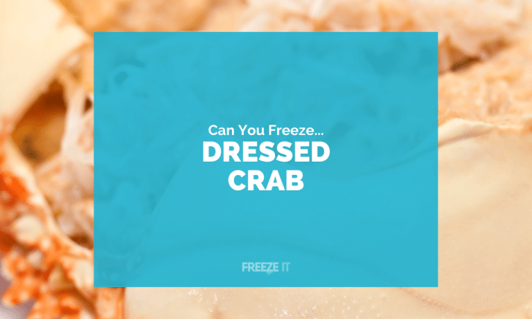 Can you freeze dressed crab in the shell?