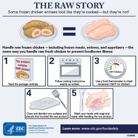 Can you get salmonella from frozen food?