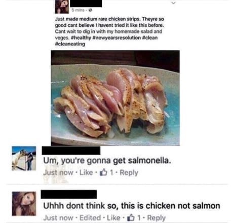 Can you get Salmonella from salmon?