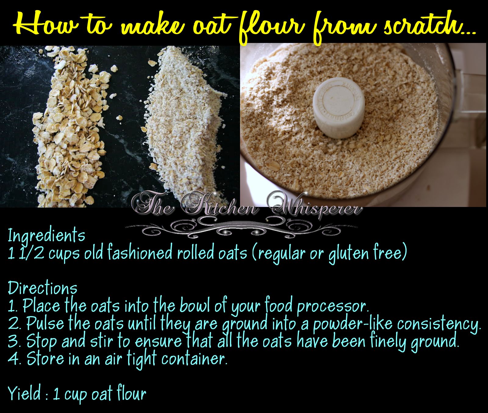 Can you grind oats to make quick oats?