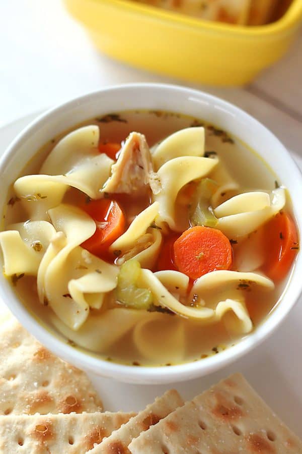 Can you have chicken noodle soup on liquid diet?