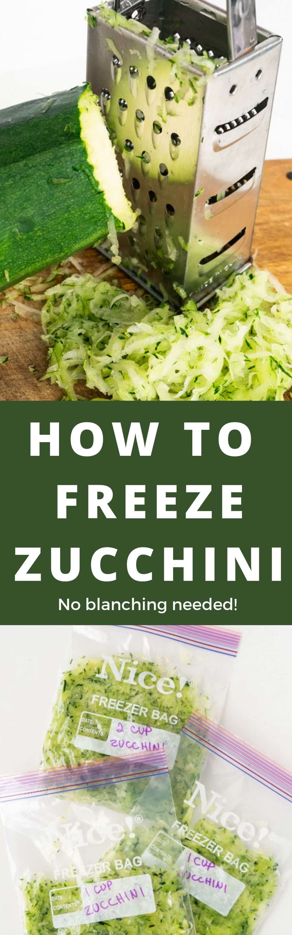 Can you just freeze zucchini without blanching it?