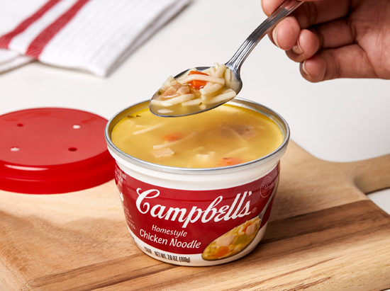 Can you put a Campbells can in the microwave?