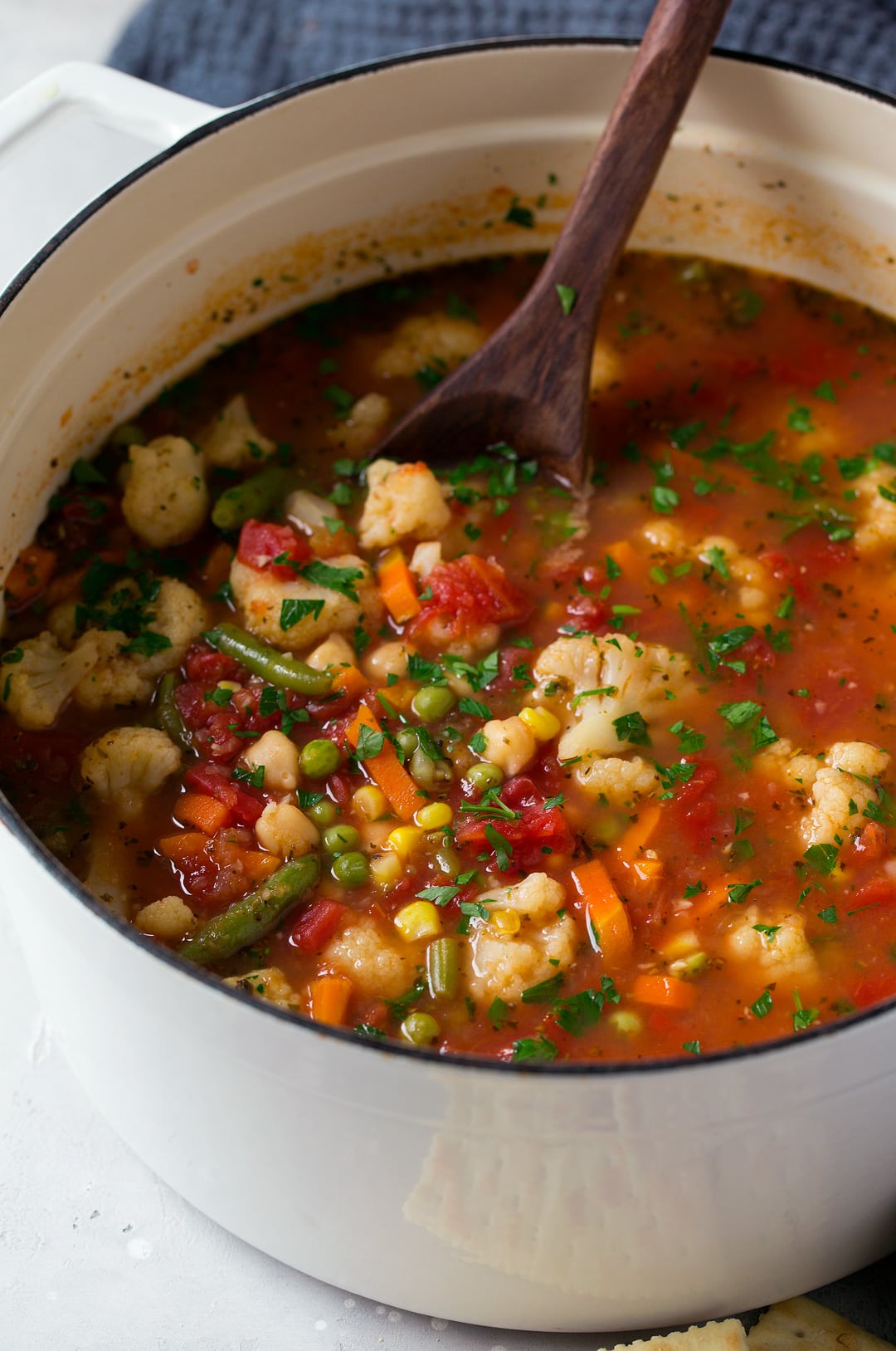 Can you put cauliflower in vegetable stock?