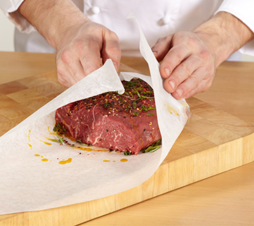Can you put meat on parchment paper?