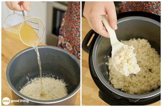 Can you put stock in rice cooker?