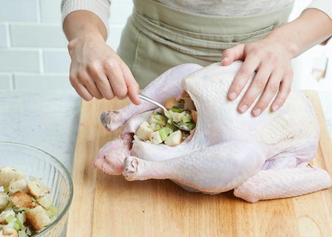 Can you put stuffing in the cavity of a turkey?