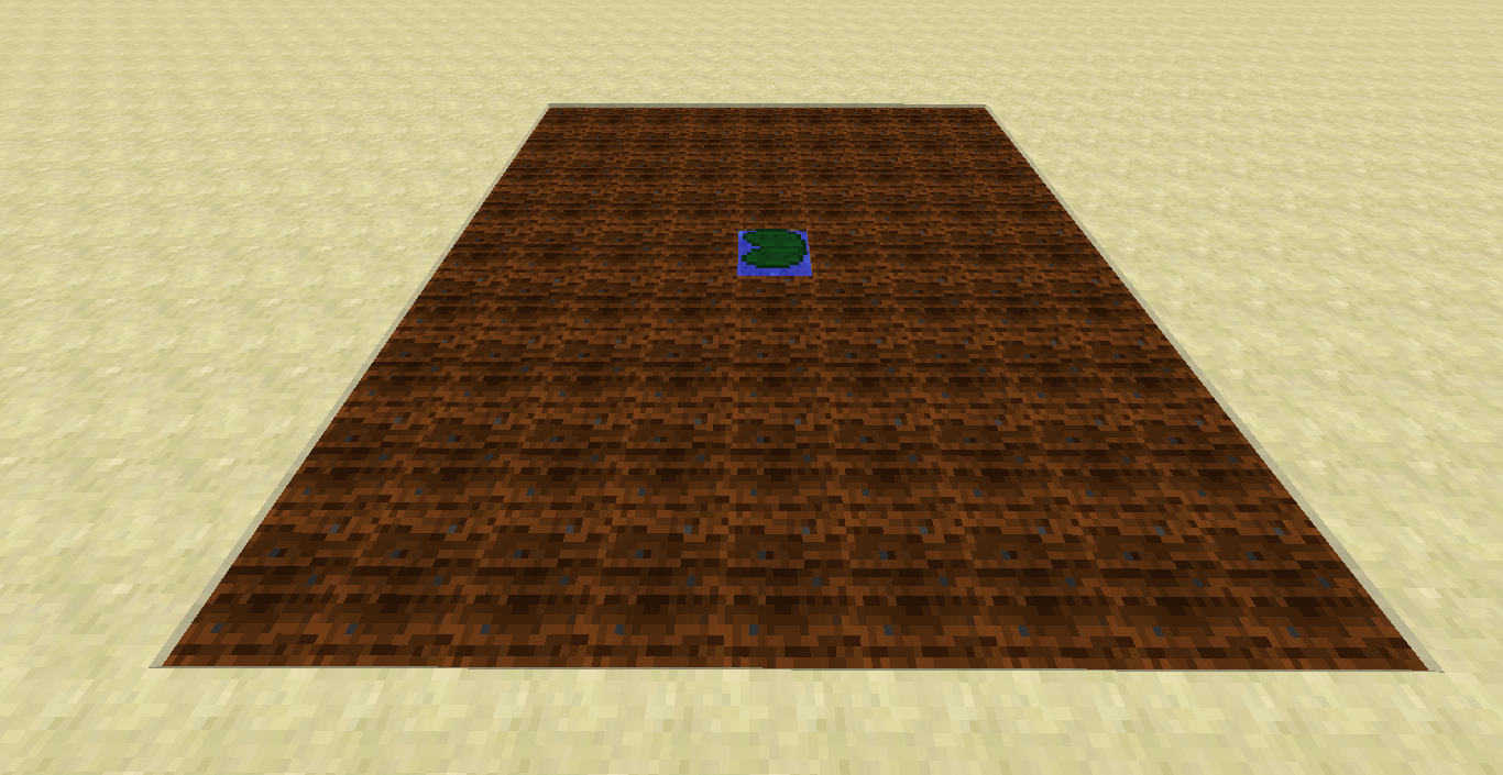 Can you put water under a farm in Minecraft?