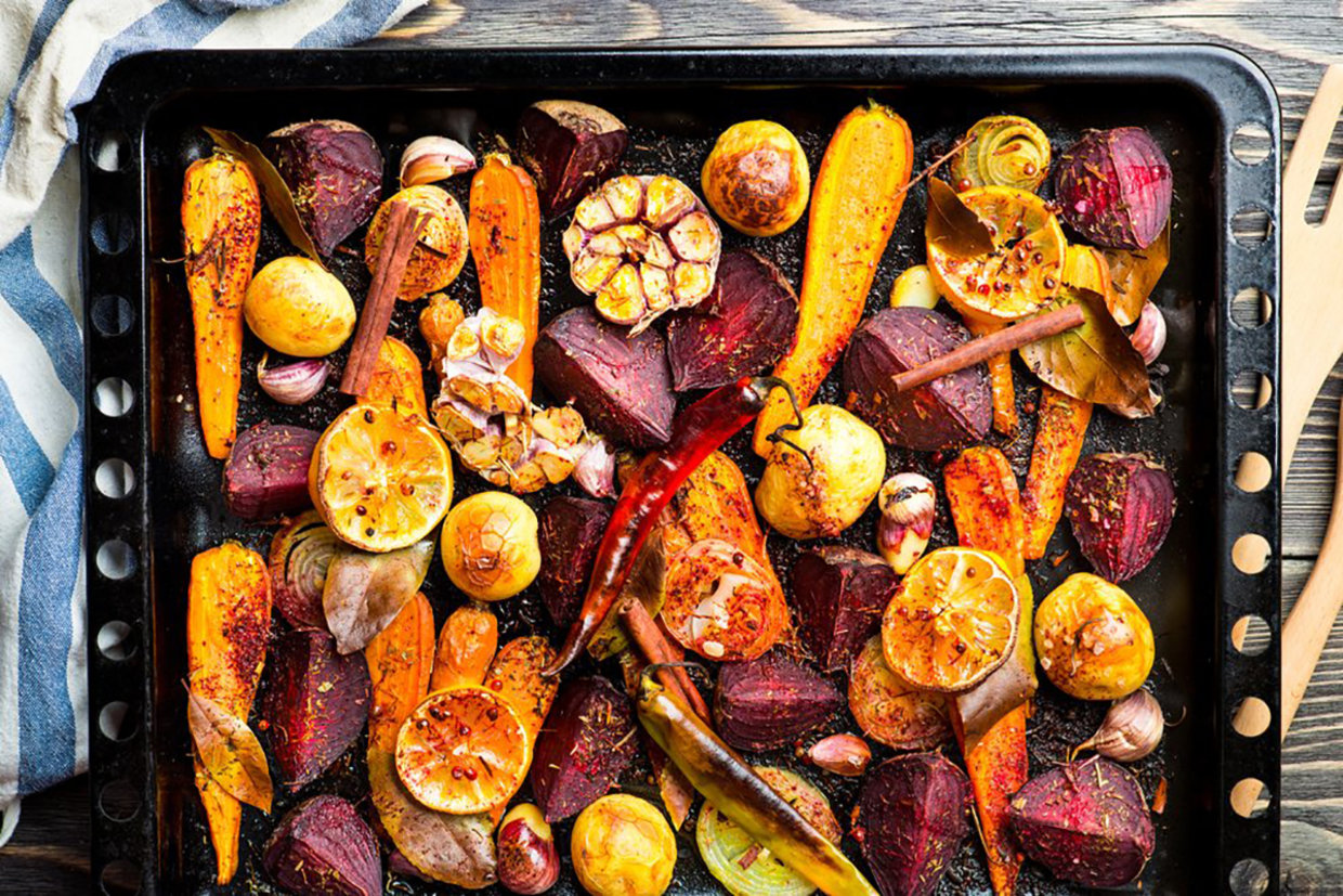 Can you roast 2 pans of vegetables at the same time?