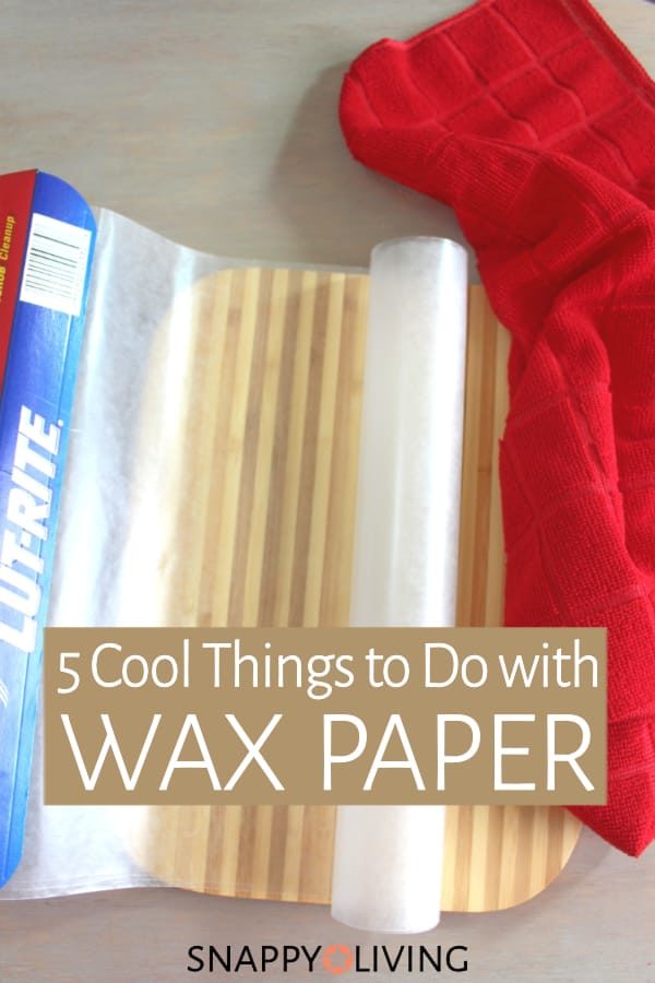 Can you store things in wax paper?