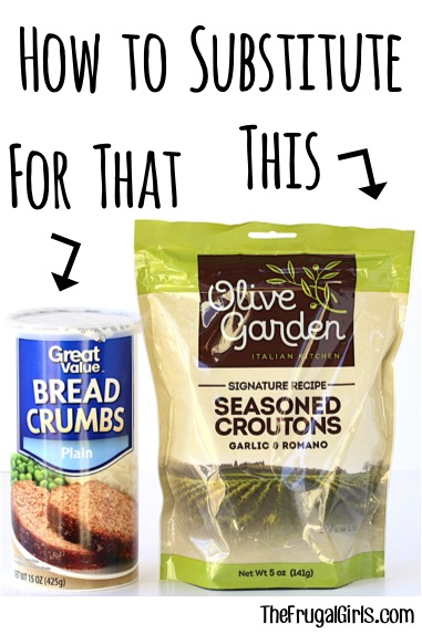 Can you substitute croutons for breadcrumbs?