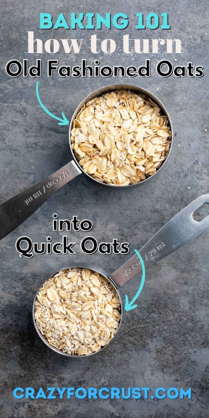 Can you substitute old-fashioned oats for quick oats in cookies?