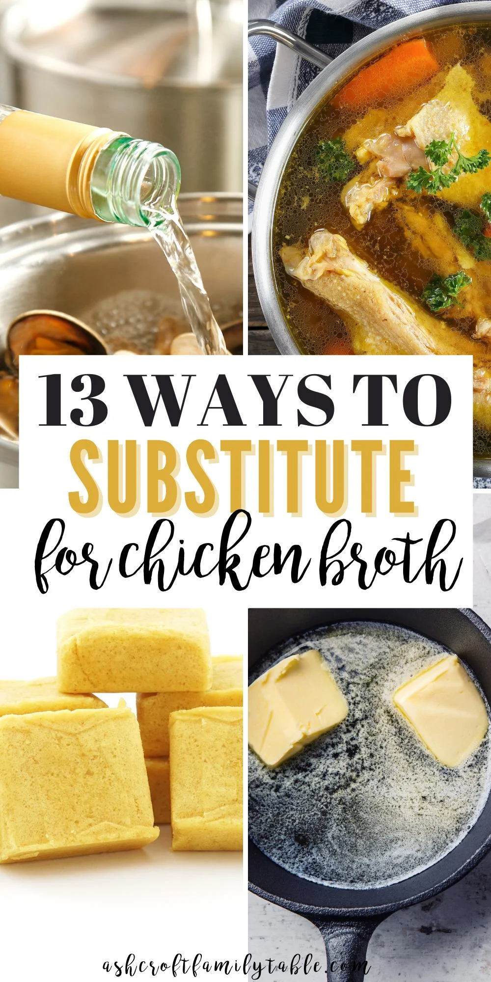 Can you substitute water for chicken broth in soup?