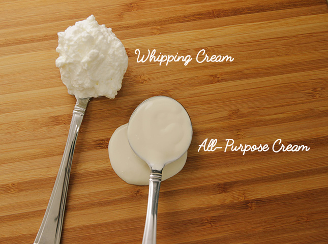Can you use all-purpose cream instead of heavy cream?