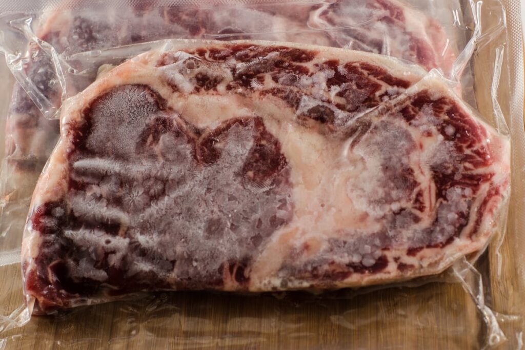 Can you vacuum seal meat after it's been frozen?
