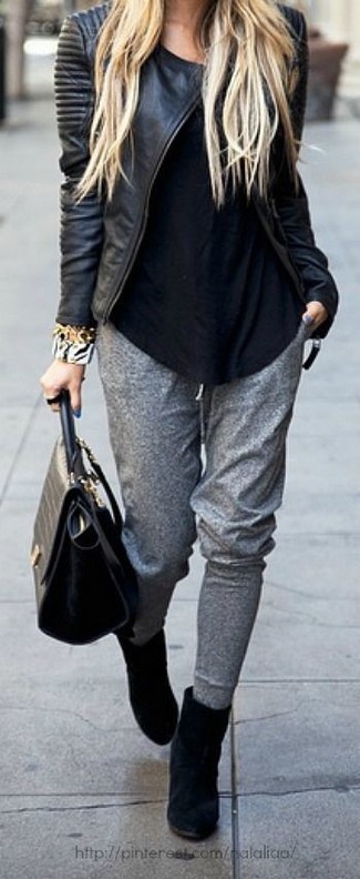 Can you wear ankle boots with sweatpants?