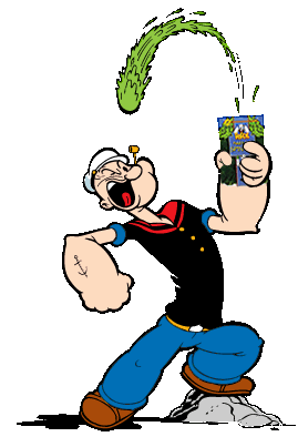 Did Popeye eat spinach to gain super strength?