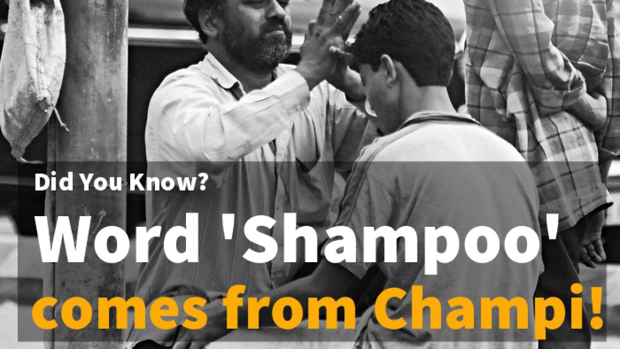 Did shampoo originated in India?
