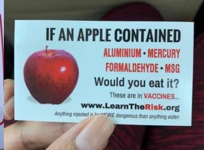 Do apples contain mercury?