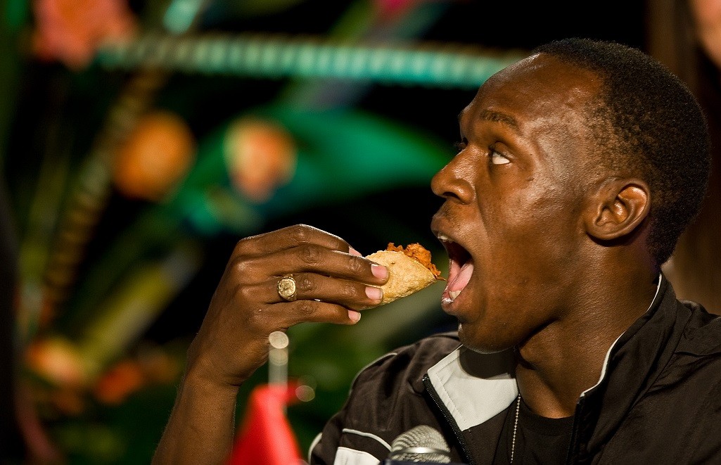 Do athletes ever eat fast food?