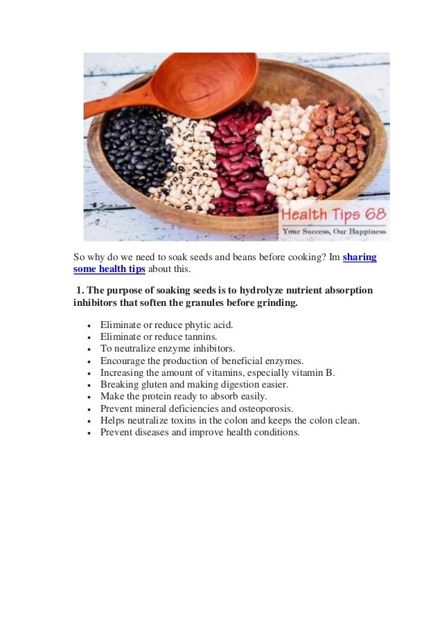 Do beans prevent nutrient absorption?