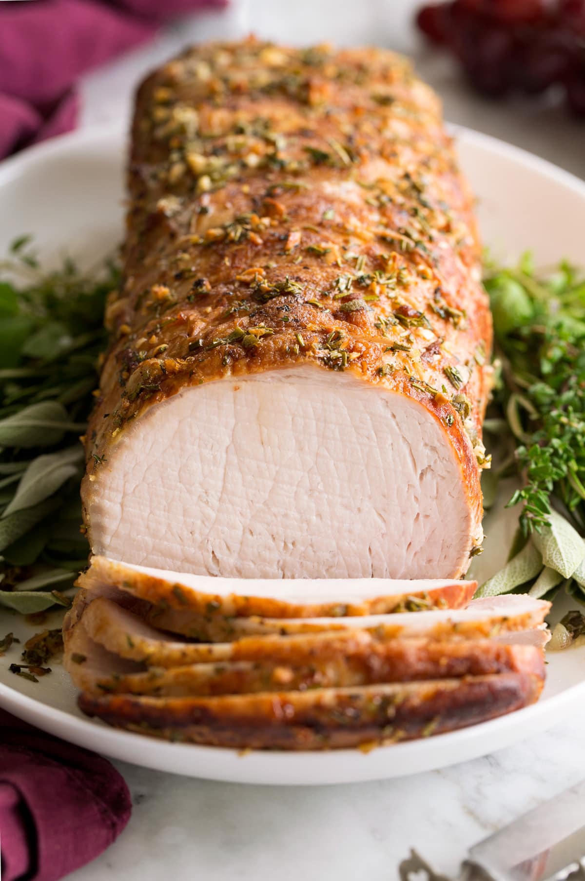 Do I cover pork loin when I cook?