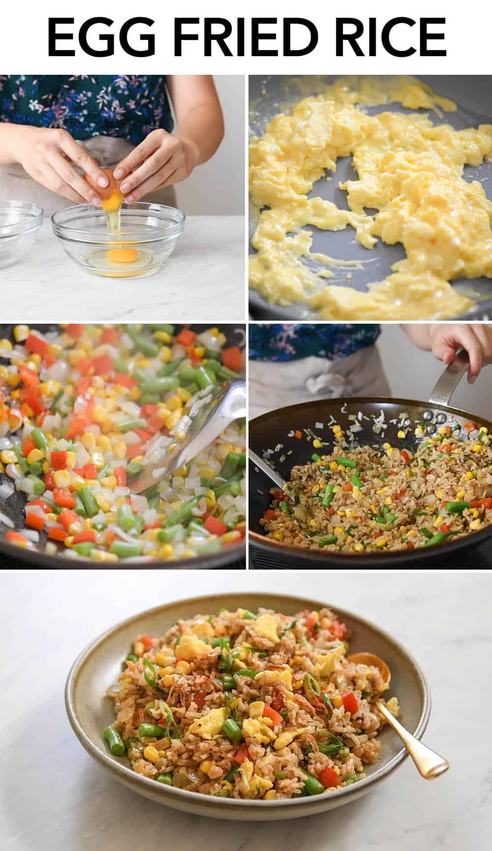 Do you add egg before or after in fried rice?