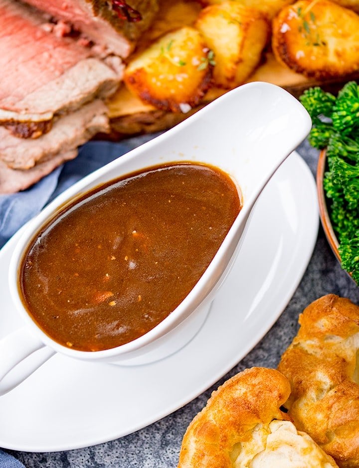 Do you add hot or cold water to gravy?