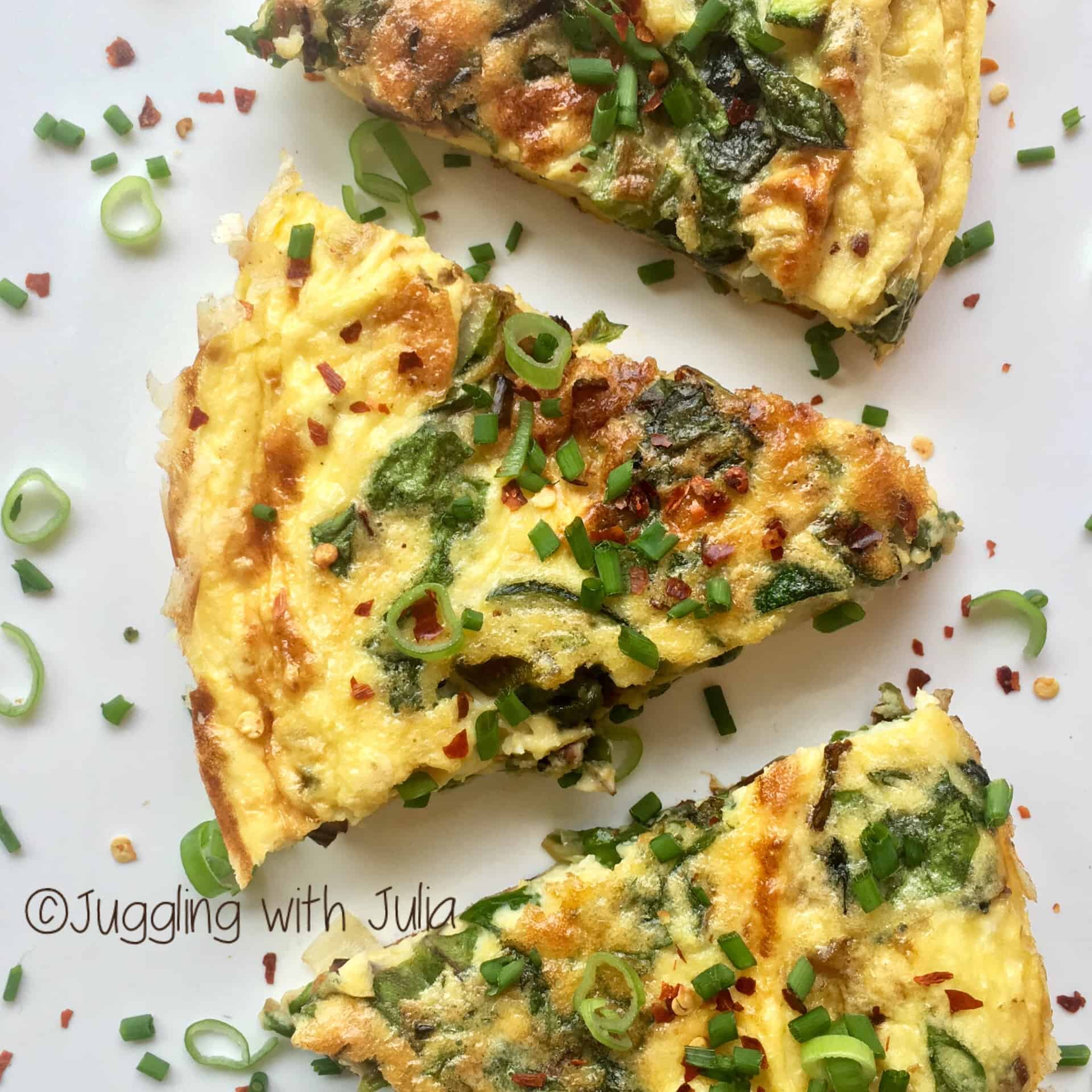 Do you add water or milk to a frittata?