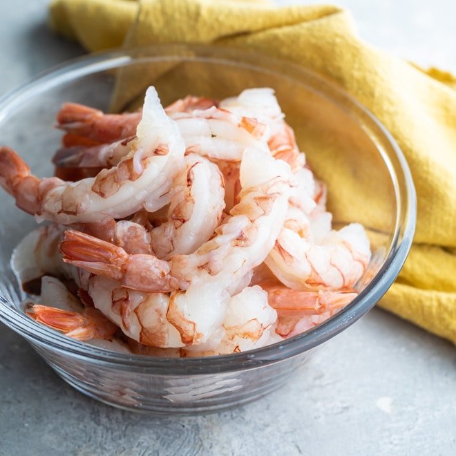 Do you clean shrimp with hot or cold water?