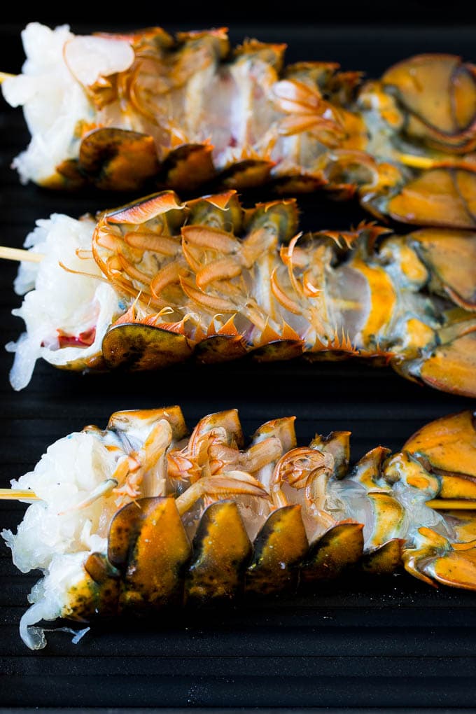 Do you cook lobster tails upside down?