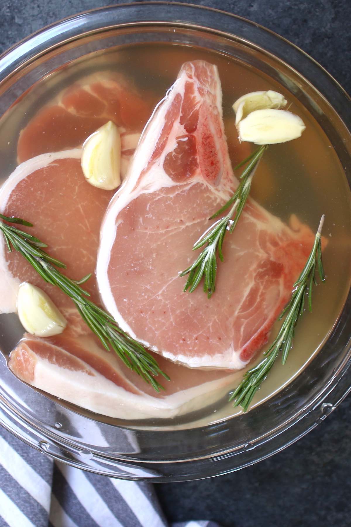 Do you cook pork chops in water?
