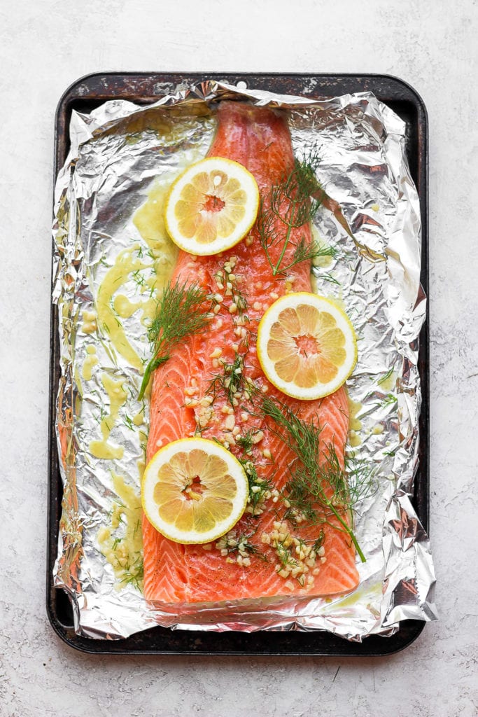 Do you cook salmon covered or uncovered in the oven?