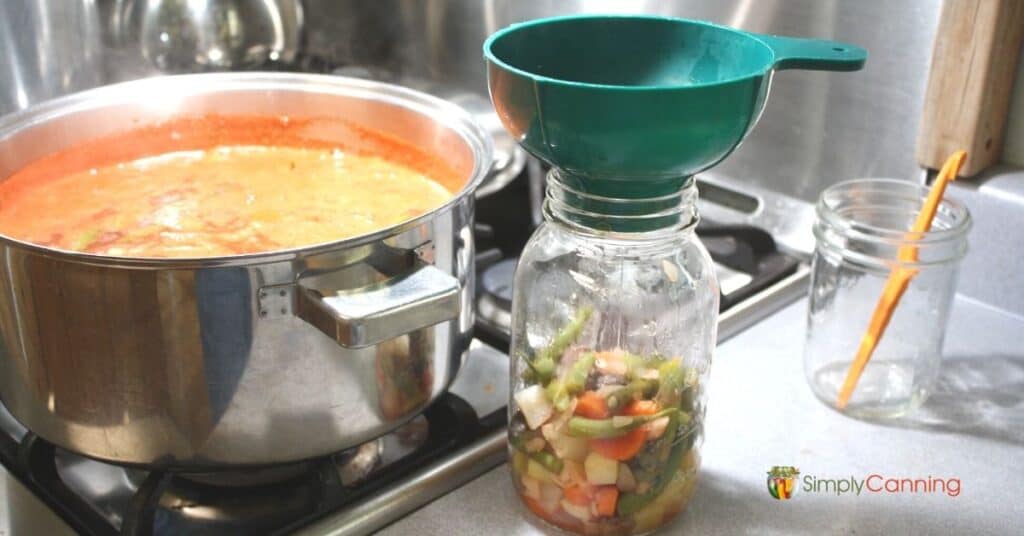 Do you cook soup before canning?