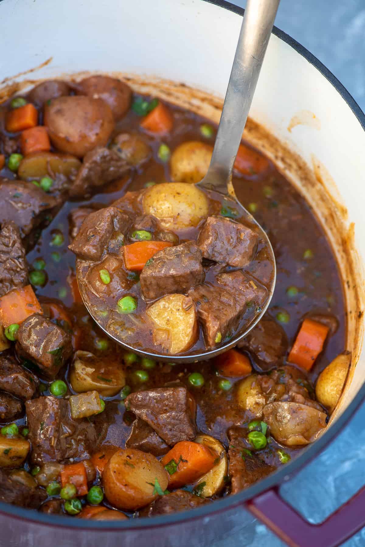 Do you cook stew in water?