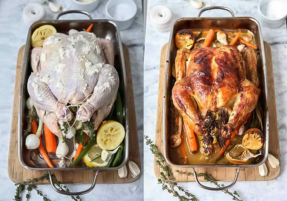 Do you cover a chicken when roasting?