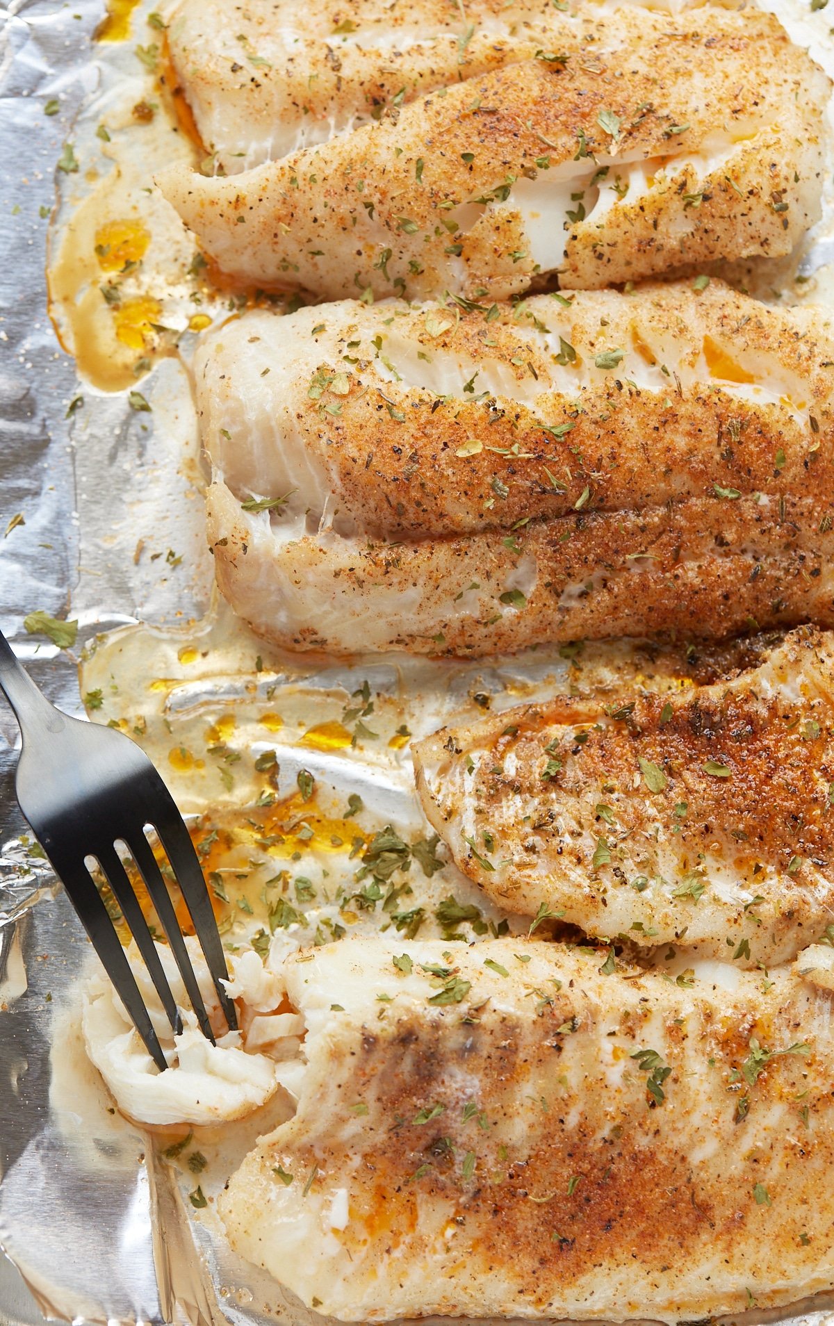 Do you cover fish when baking in the oven?