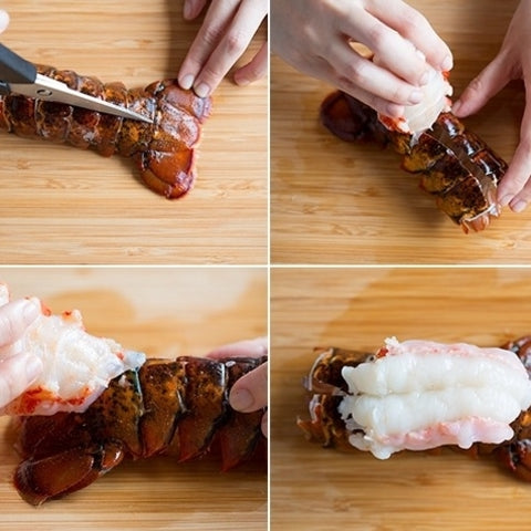 Do you cut the lobster tail before you steam it?